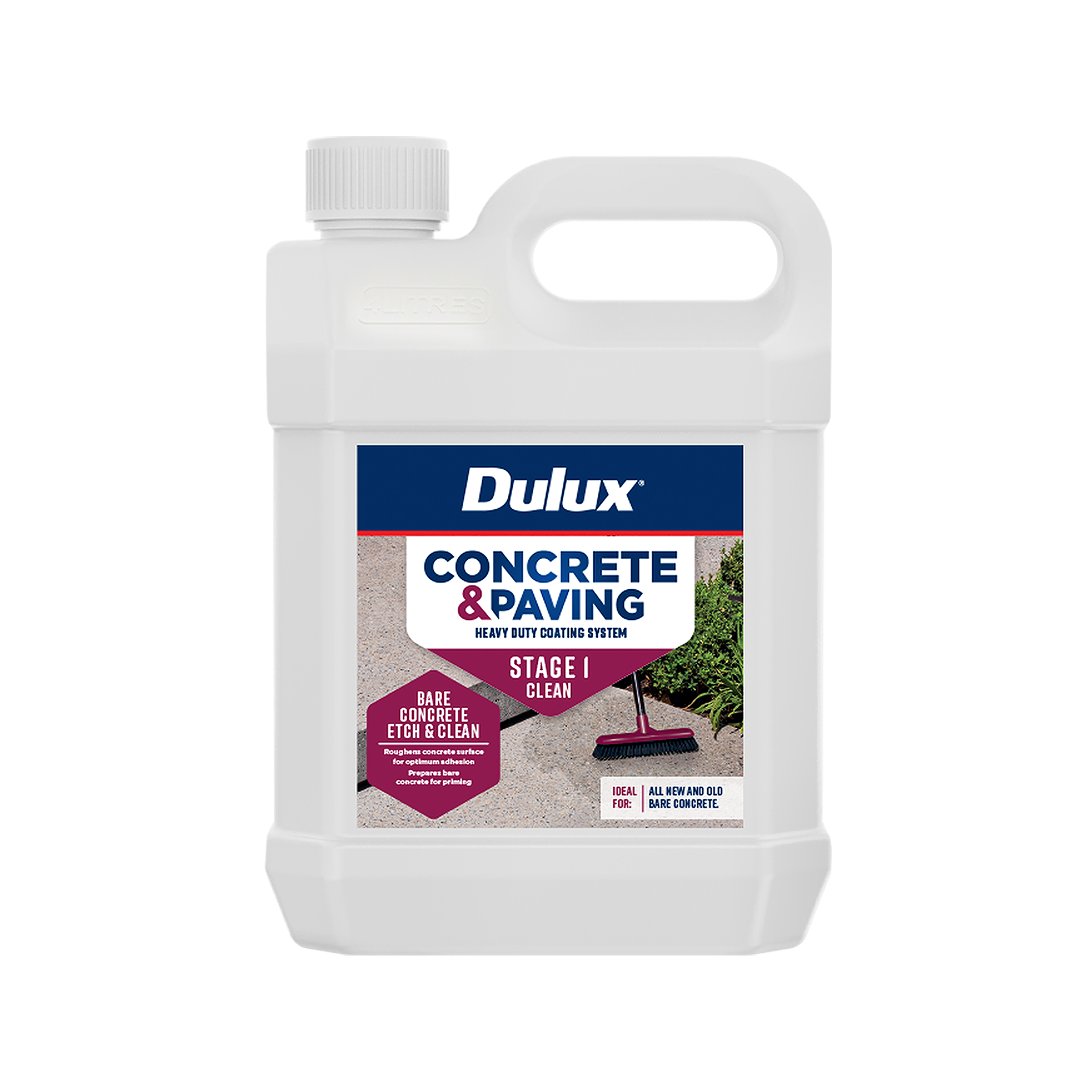 Dulux Concrete & Paving Bare Concrete Etch & Clean 4L - Inspirations Paint