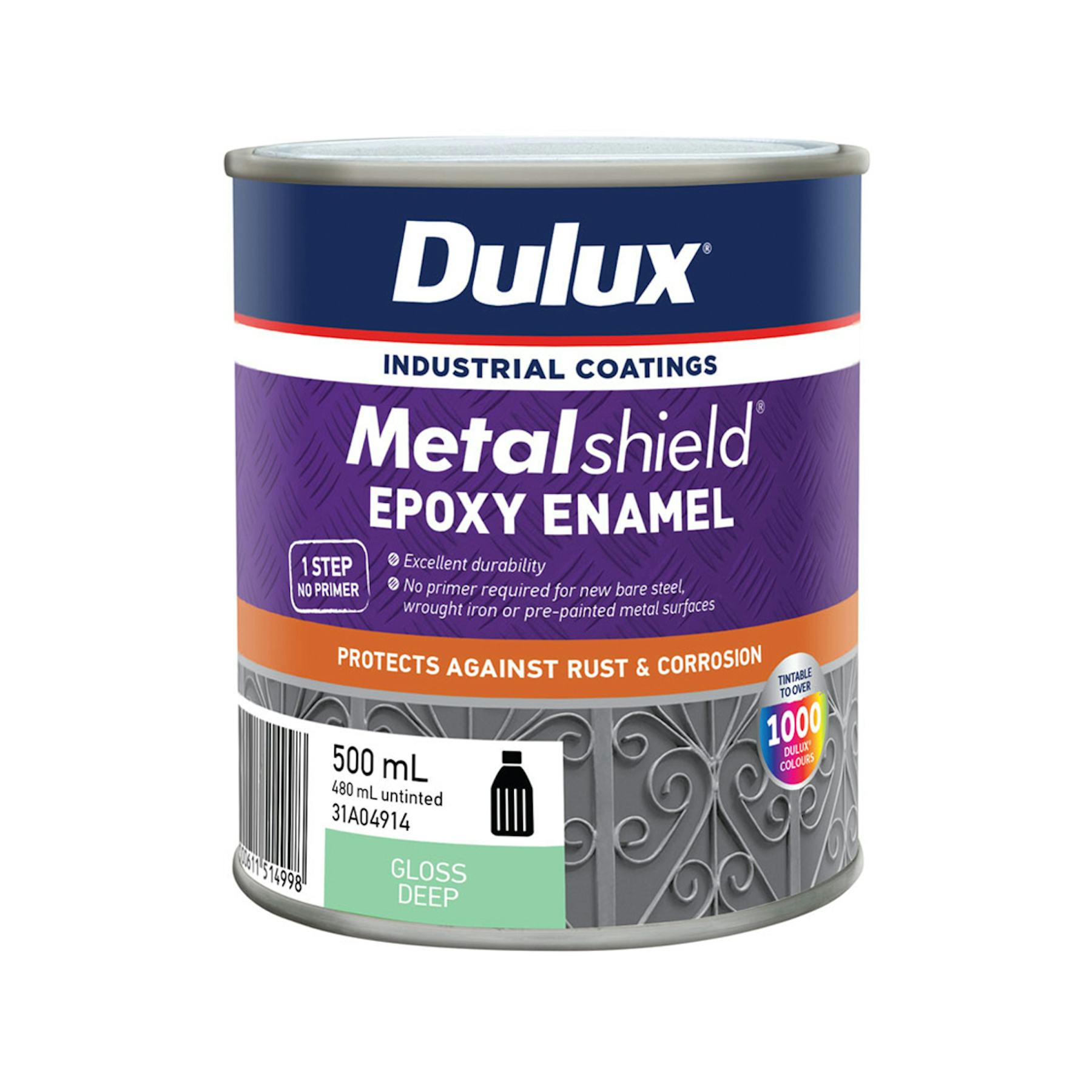 Dulux Metalshield Epoxy Enamel Gloss Deep 500ml - Inspirations Paint Dulux Metalshield Epoxy Enamel Gloss Deep 500ml - Inspirations Paint